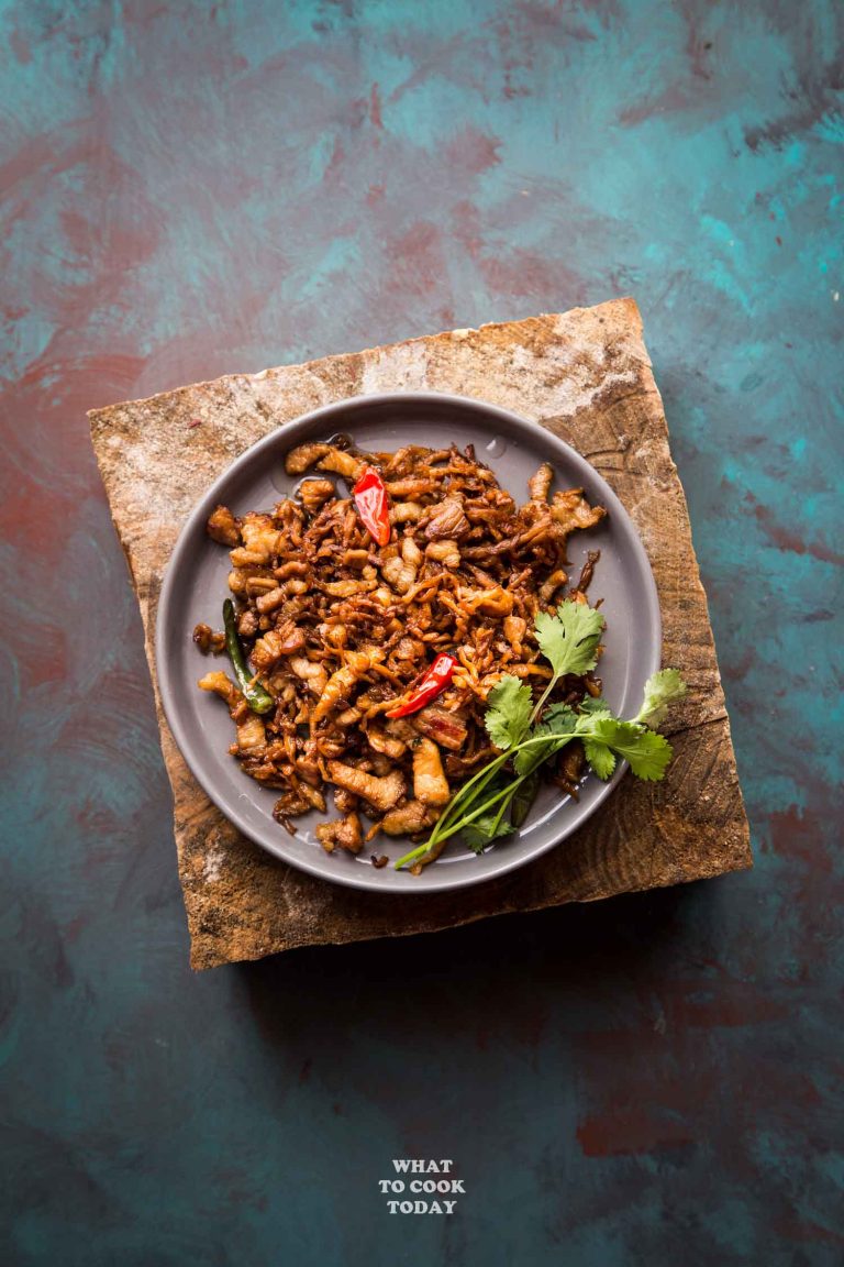 Stir-fried Chai Poh with Pork Belly