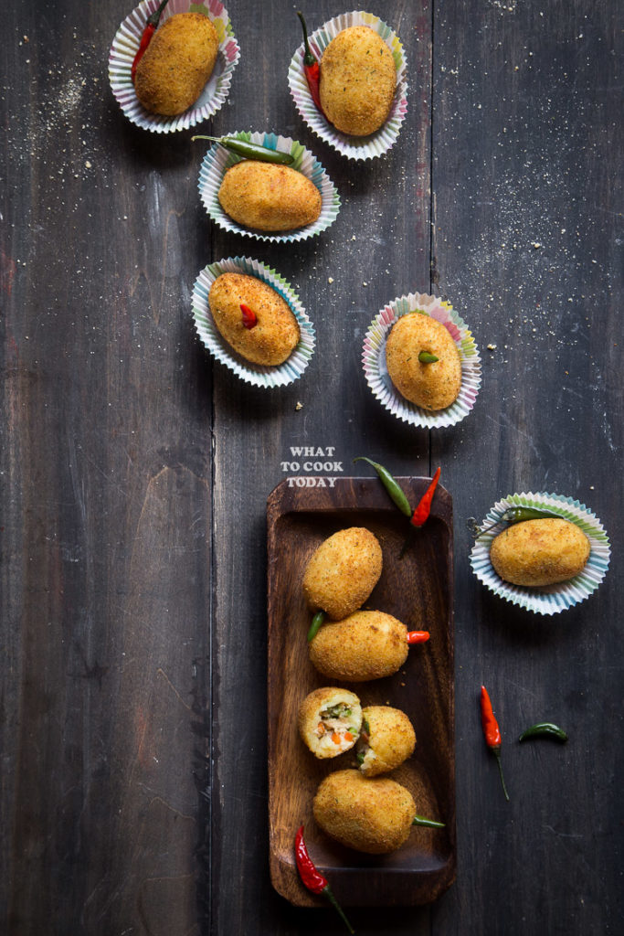 Kroket Kentang Isi Ayam / Indonesian Potato Croquette