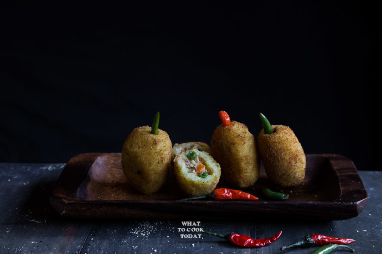 Kroket Kentang Isi Ayam / Indonesian Potato Croquette