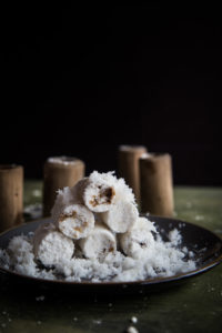 Indonesian Putu Bambu (Steamed Rice Cake in Bamboo)