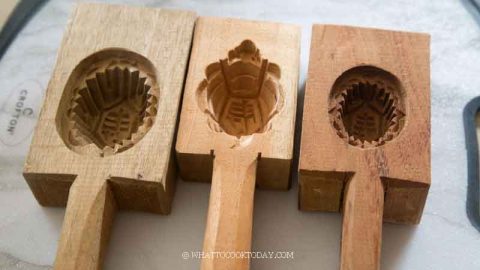 Easy Ang Ku Kueh with Mung Bean Paste (Tortoise Kueh) - Natural Colors