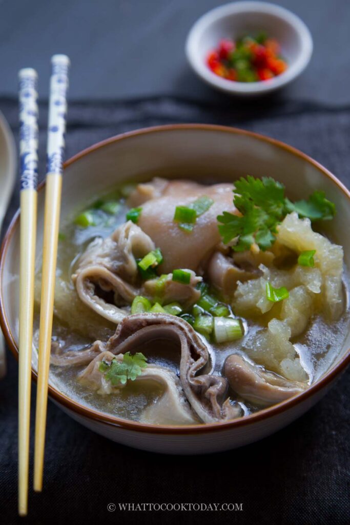 Pig Stomach Soup with White Peppercorns (Instant Pot or Stove-top)