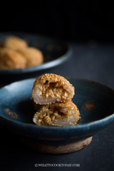 Chinese Crispy Sesame Balls (Jian Dui/ Zi Ma Qiu) - Air fryer or Deep-fried