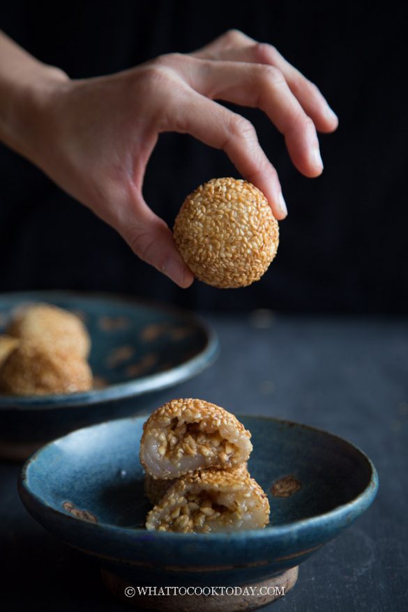 Chinese Crispy Sesame Balls (Jian Dui/ Zi Ma Qiu) - Air fryer or Deep-fried