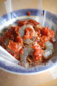 PASTA AND SHRIMP PARCELS