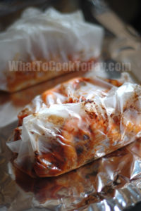 PASTA AND SHRIMP PARCELS