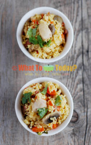 PTITIM CASSEROLE WITH CHICKEN AND VEGETABLES