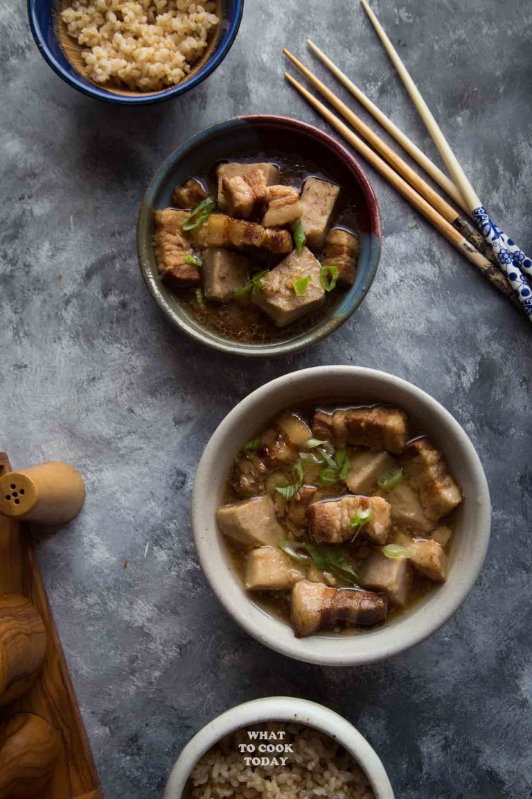 Easy Pressure Cooker Braised Pork with Yam (Taro)