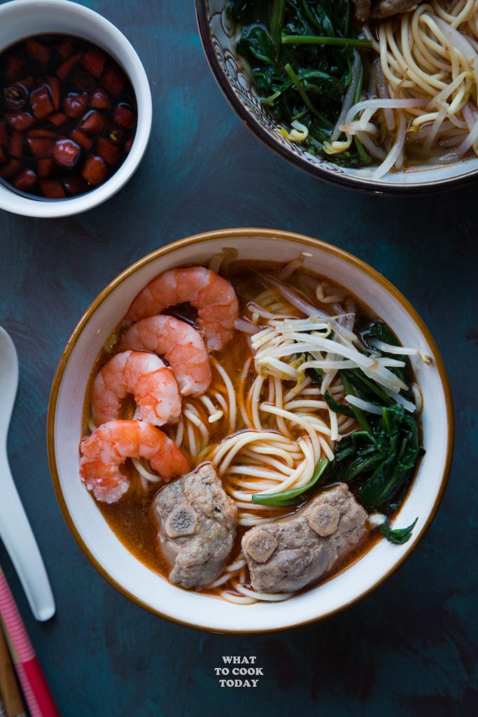 Singapore Prawn and Pork Ribs Noodle (Hae Mee)