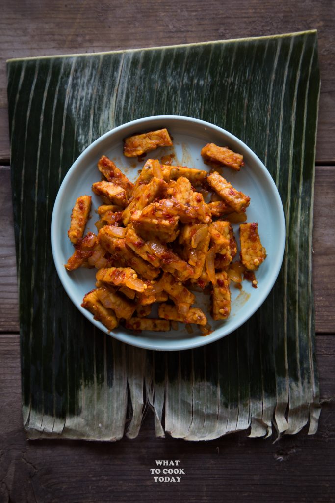 Sambal Goreng Tempeh (Fried Tempeh in Spicy Sambal)