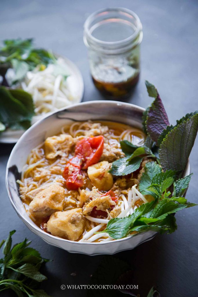 Easy Delicious Bun Rieu Cua (Vietnamese Crab Noodle Soup)