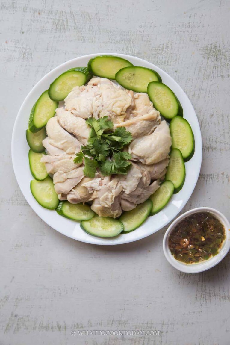 STEAMED CHICKEN WITH GINGER AND SCALLION