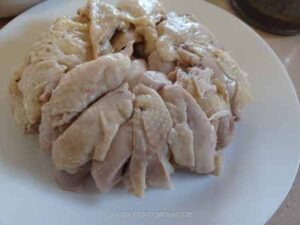 STEAMED CHICKEN WITH GINGER AND SCALLION