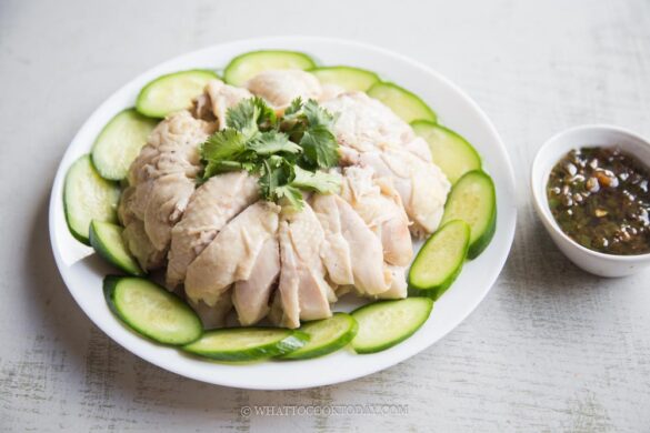 STEAMED CHICKEN WITH GINGER AND SCALLION
