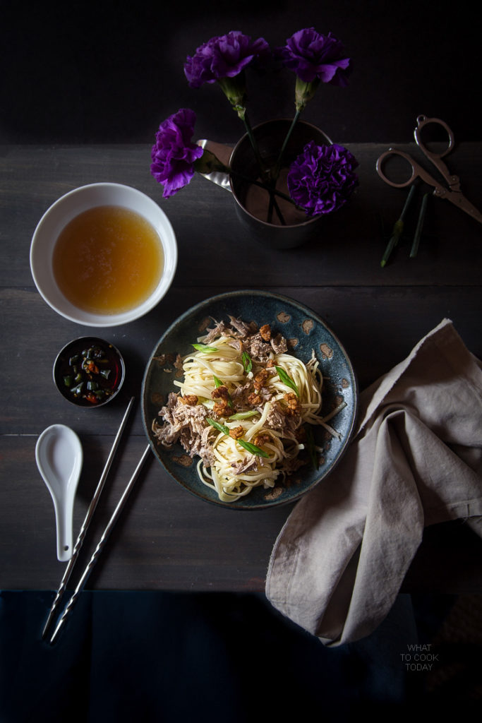 Bakmi Khek Medan/Hakka Pulled Pork Noodles with Cracklings