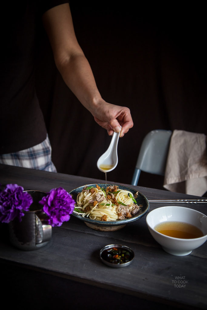 Bakmi Khek Medan/Hakka Pulled Pork Noodles with Cracklings