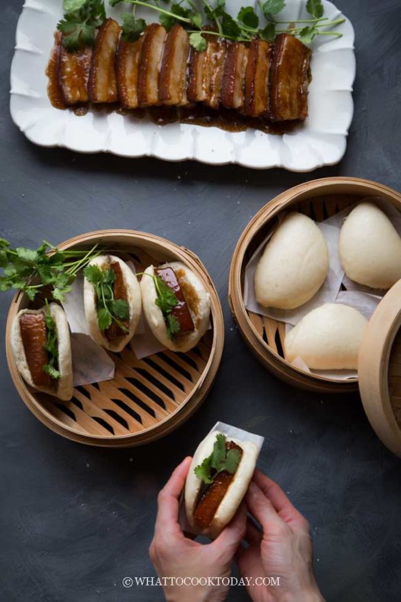 Kong Bak Pau (Braised Pork Belly Steamed Buns)