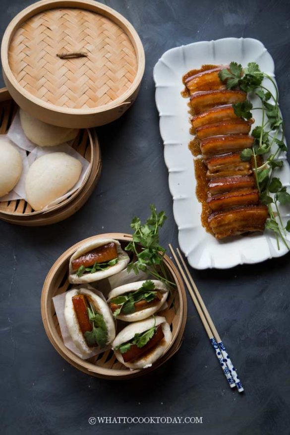 Kong Bak Pau (Braised Pork Belly Steamed Buns)