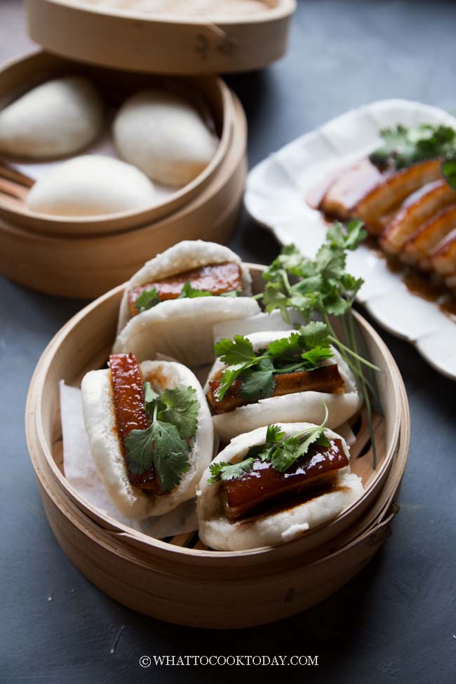 Kong Bak Pau (Braised Pork Belly Steamed Buns)
