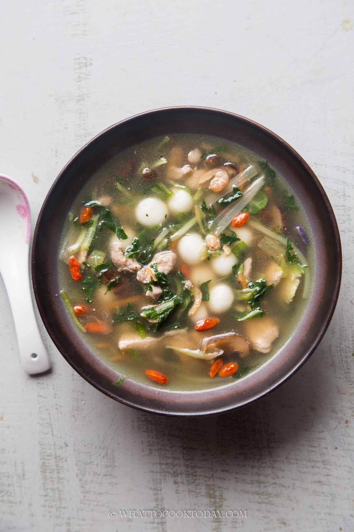 Savory Tang Yuan Soup - What To Cook Today