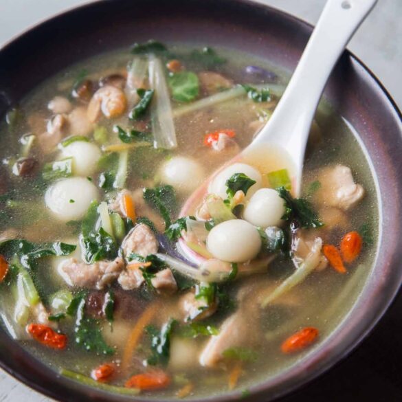 Savory Tang Yuan Soup - What To Cook Today