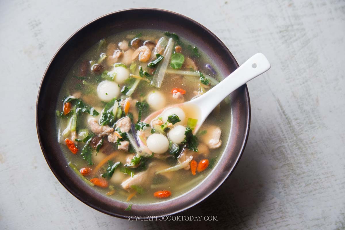 Savory Tang Yuan Soup - What To Cook Today