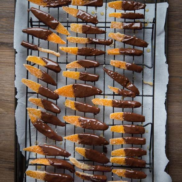 Orangettes Recipe (Chocolate Candied Orange Peel)