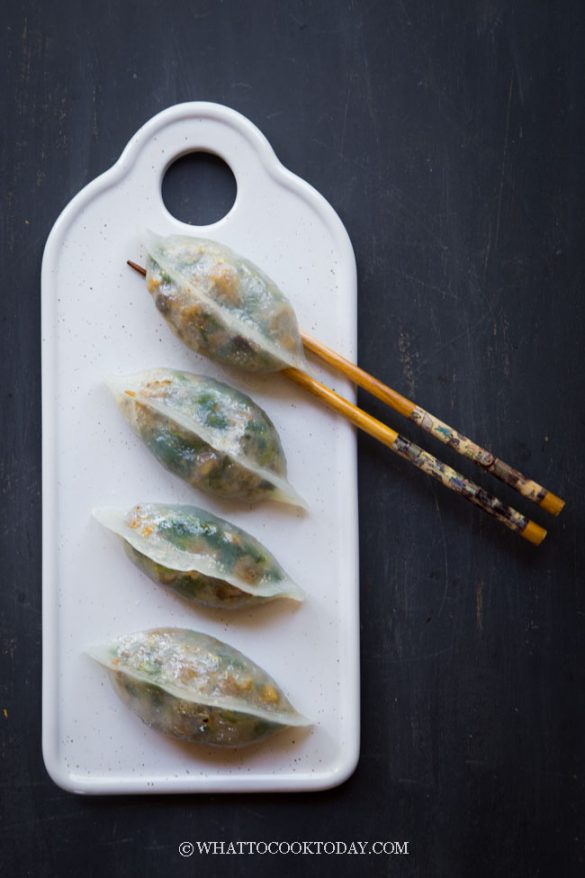 Ku Chai Kuih / Koo Chai Kueh (TeoChew Chives Dumplings)