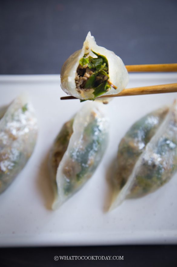 Ku Chai Kuih / Koo Chai Kueh (TeoChew Chives Dumplings)