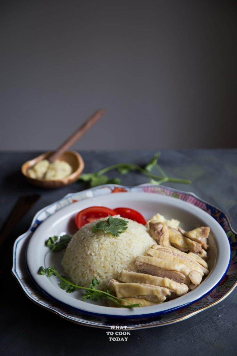 Easy Hainanese Chicken Rice (Pressure Cooker or Rice Cooker)