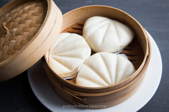 Lotus Leaf Steamed Buns (He Ye Bao) / Gua Bao Buns - 3 ways