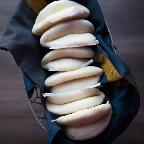 Soft Fluffy Mung Bean Paste Steamed Buns