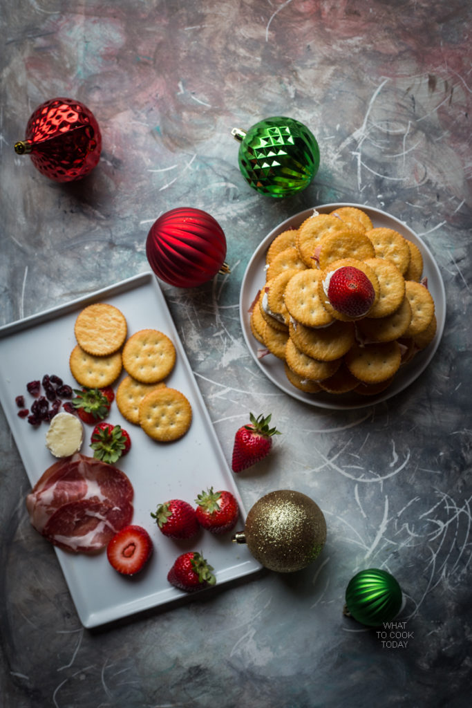 Brie prosciutto cranberries RITZ Crackers tree - What To Cook Today