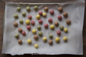 Tang Yuan (Sweet Glutinous Balls Dessert) with Natural Colors - No Filling