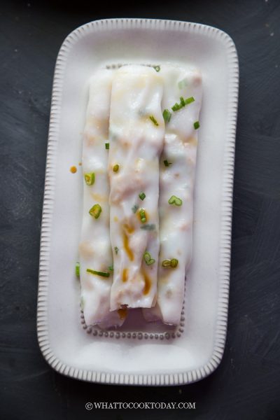 Homemade Cheung Fun (Steamed Rice Noodle Rolls)- 5 Ways