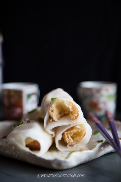 Homemade Cheung Fun (Steamed Rice Noodle Rolls)- 5 Ways