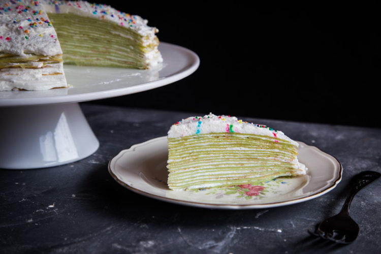 Easy Pandan Mille Crepe Cake