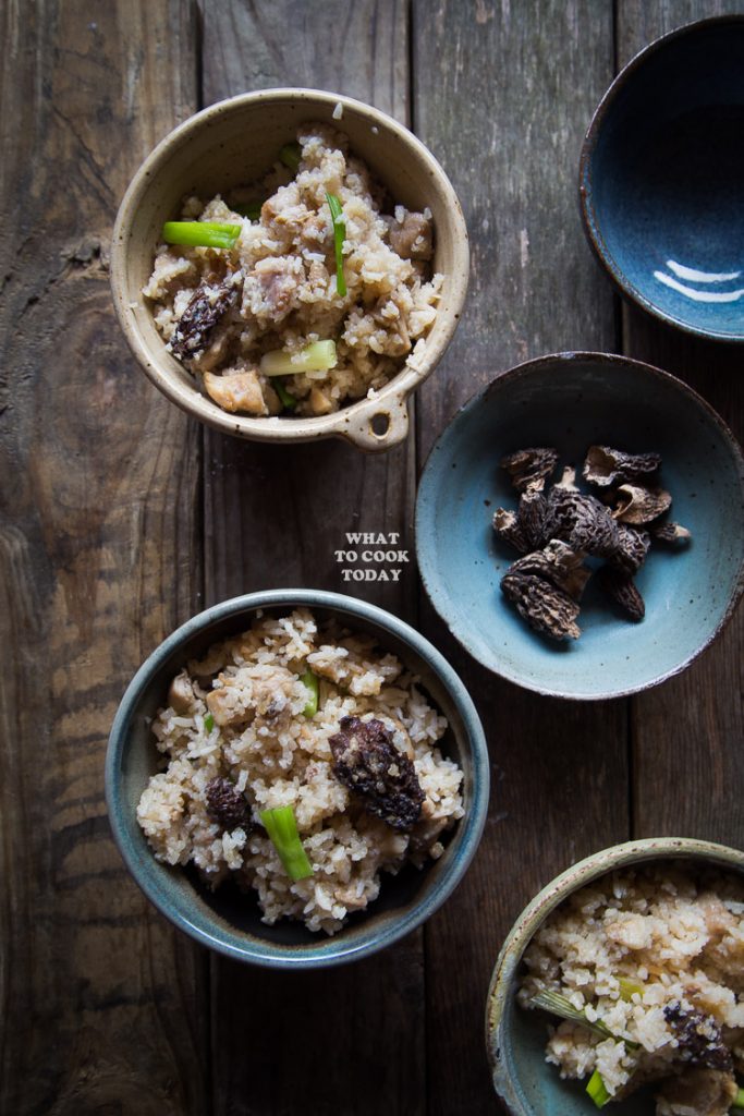 One-pot Miso Chicken Rice and Morels - What To Cook Today