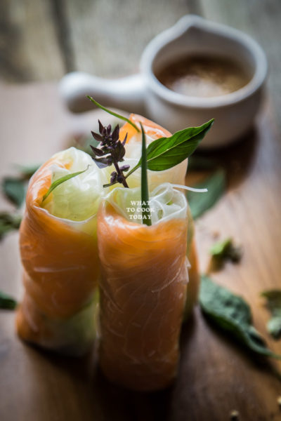 Smoked Salmon Fresh Spring Rolls - What To Cook Today