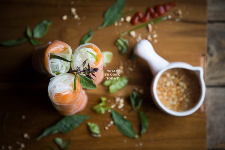 Smoked Salmon Fresh Spring Rolls - What To Cook Today