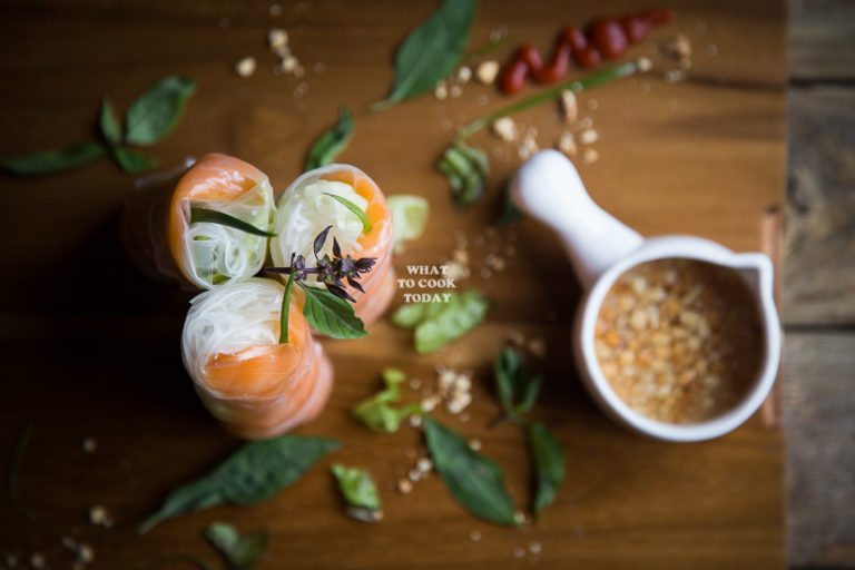 Smoked Salmon Fresh Spring Rolls - What To Cook Today