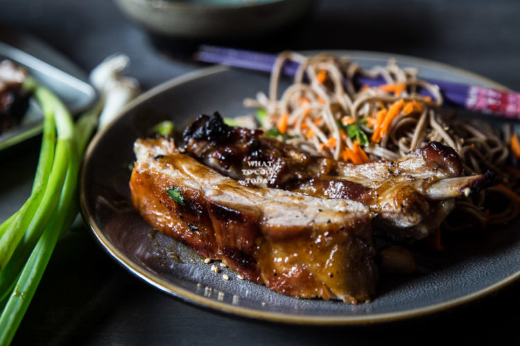 One-hour Miso Honey Pork Ribs and Soba Noodle Salad - What To Cook Today