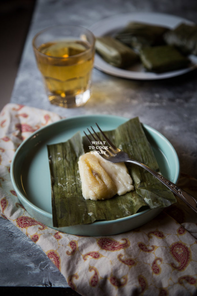 Kue Nagasari (Indonesian Rice Flour Cake with Banana)