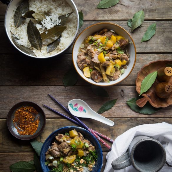 Easy Braised Mei Cai (Muy Choy) with Pork