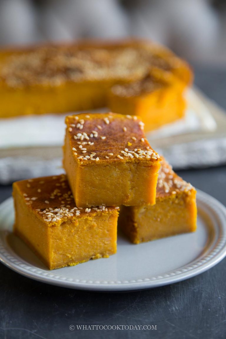 Bingka Labu Kuning Bakar (Malay Baked Pumpkin Cake)