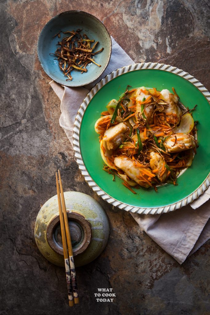 Pan-fried Cod Fish with Crispy Ginger - What To Cook Today