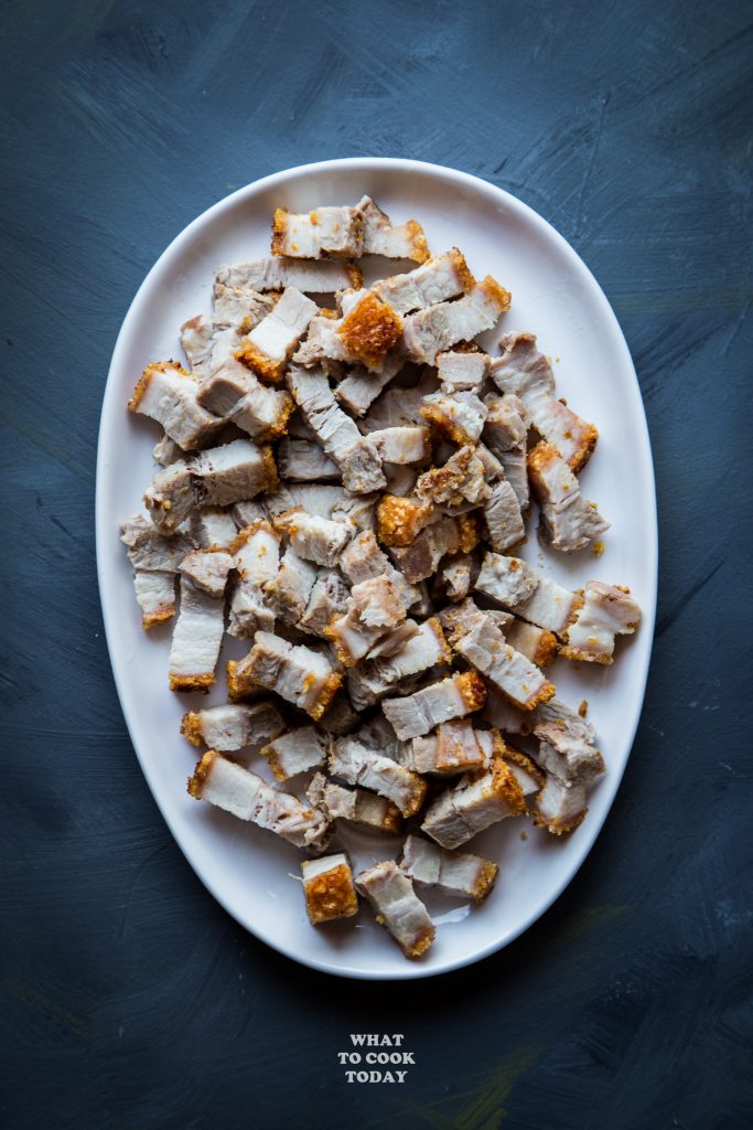 Crispy Roast Pork Black Garlic Rice - What To Cook Today