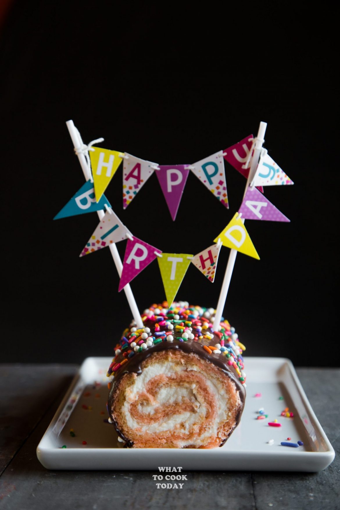 Pink Swiss Roll with Chocolate Ganache - What To Cook Today