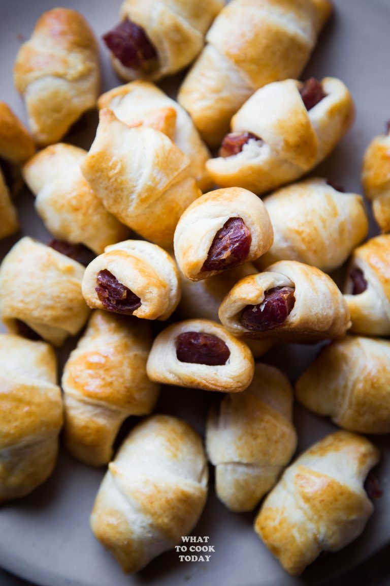 Mini Lap Cheong Sausage Pigs in a Blanket - What To Cook Today