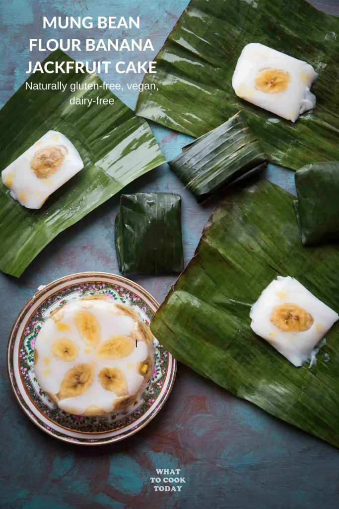 Hunkwe Pisang Nangka (Mung Bean Flour Banana Jackfruit Cake)